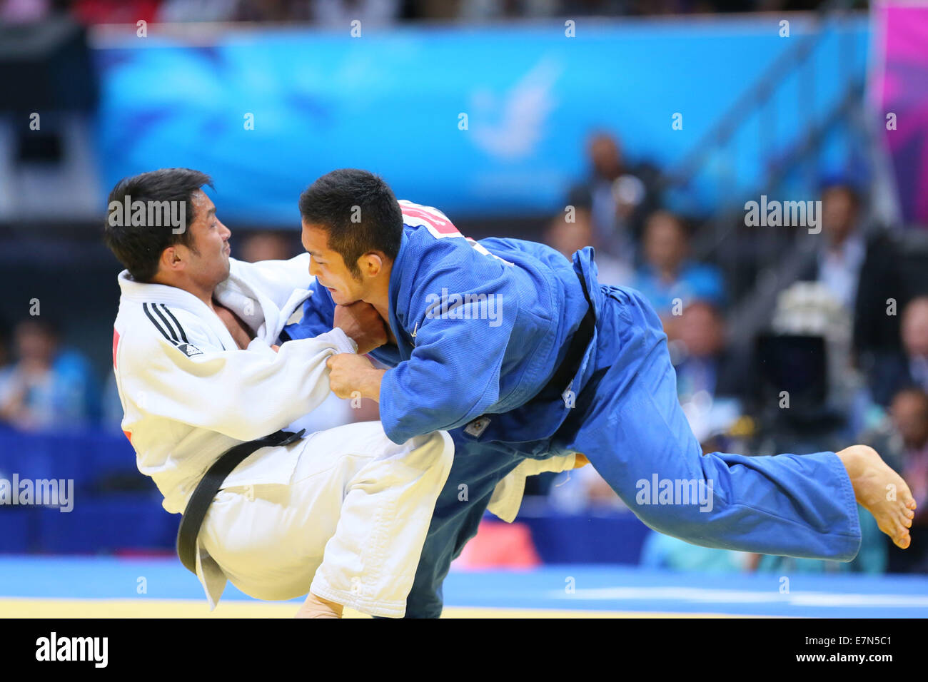 Incheon, South Korea. 21st Sep, 2014. (L-R) Ganbaatar Odbayar (MGL ...