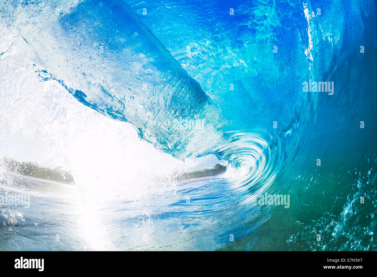 Blue Ocean Wave Stock Photo - Alamy