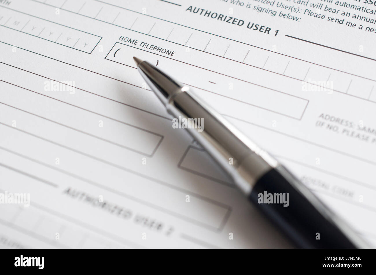 Blank form hi-res stock photography and images - Alamy