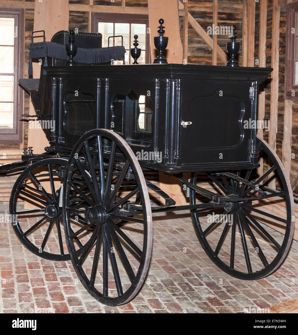 Wagon made for undertaker to use during funerals Stock Photo - Alamy