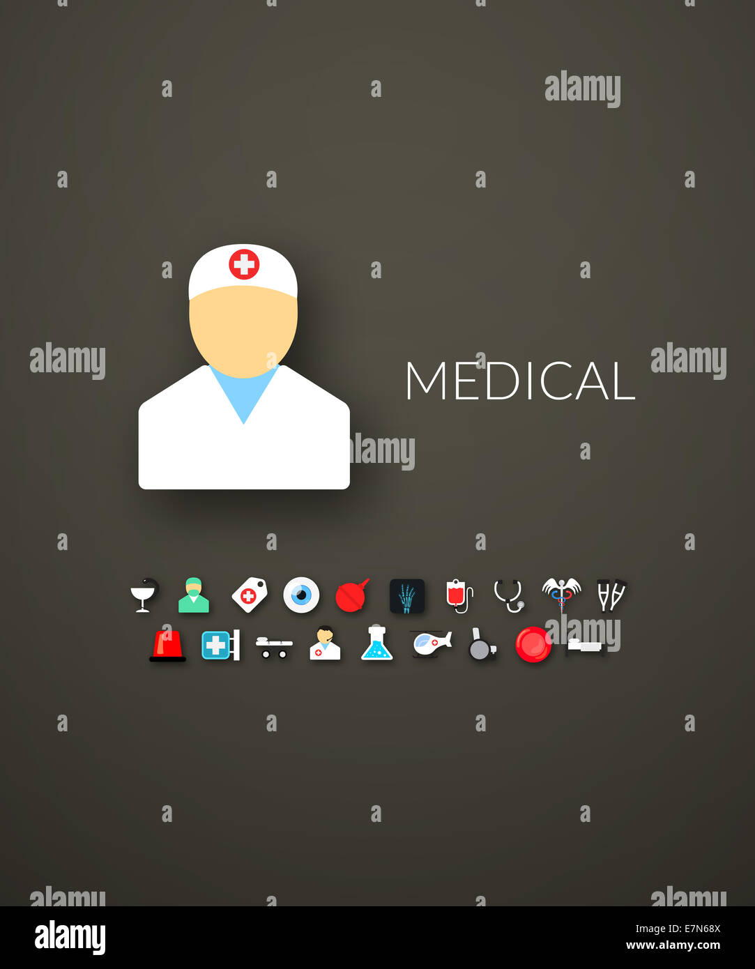 Flat design modern of brand identity style Stock Photo - Alamy