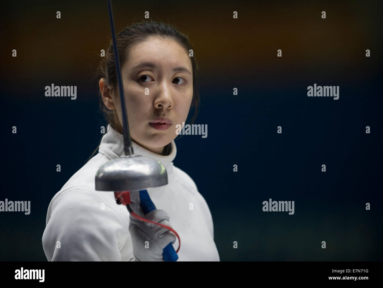Incheon, South Korea. 22nd Sep, 2014. Shin Alam of South Korea competes ...