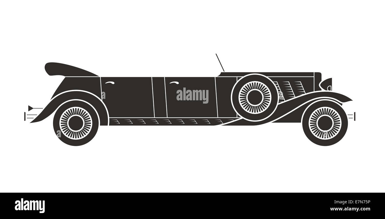 Retro limousine cabriolet car, vintage collection Stock Photo - Alamy