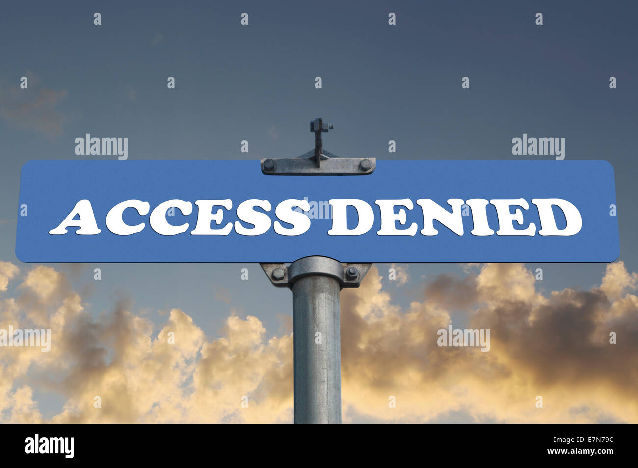 Access denied road sign Stock Photo - Alamy