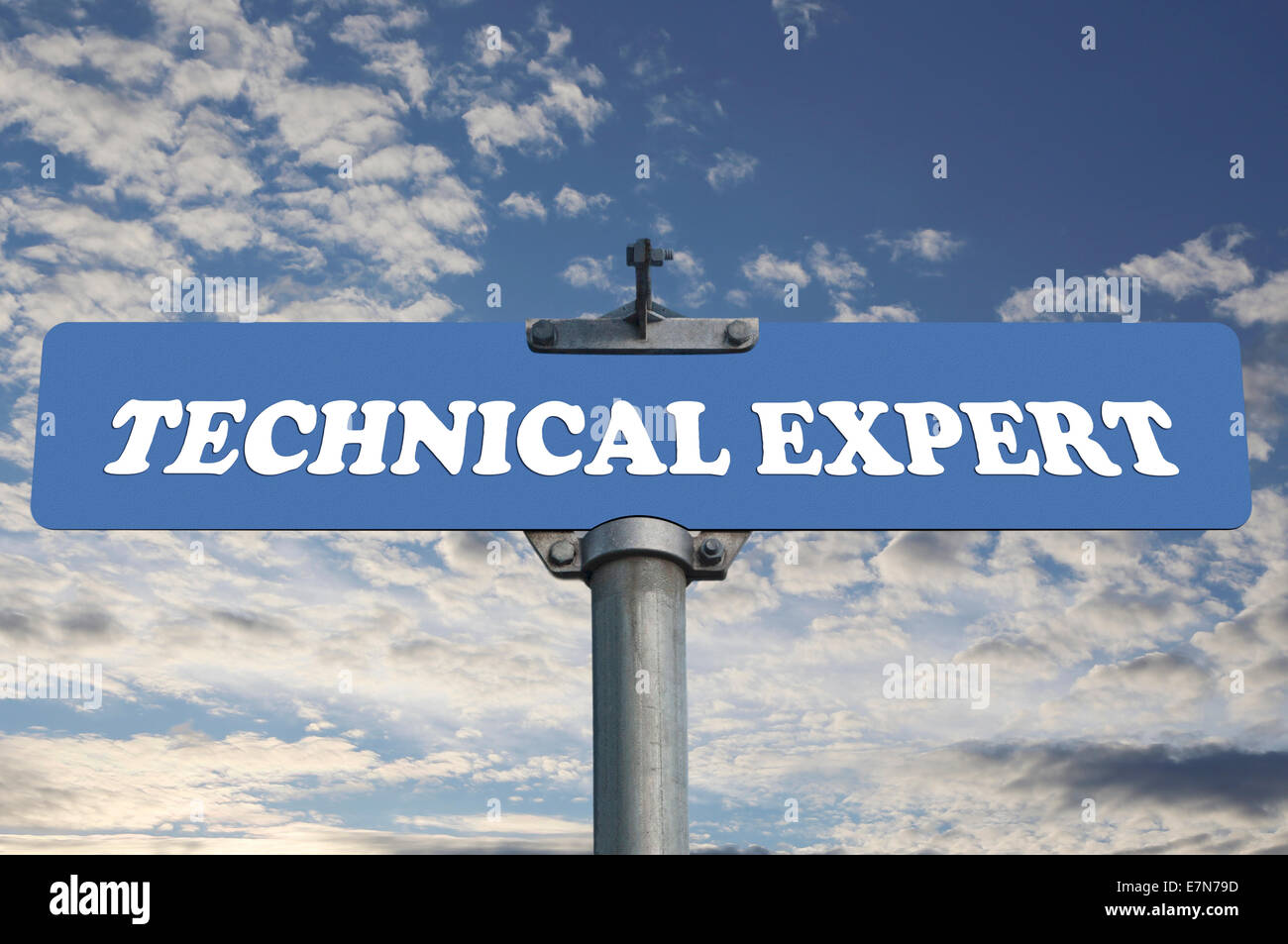 Technical expert road sign Stock Photo - Alamy