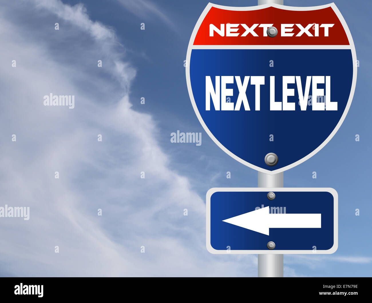 Next level road sign Stock Photo - Alamy