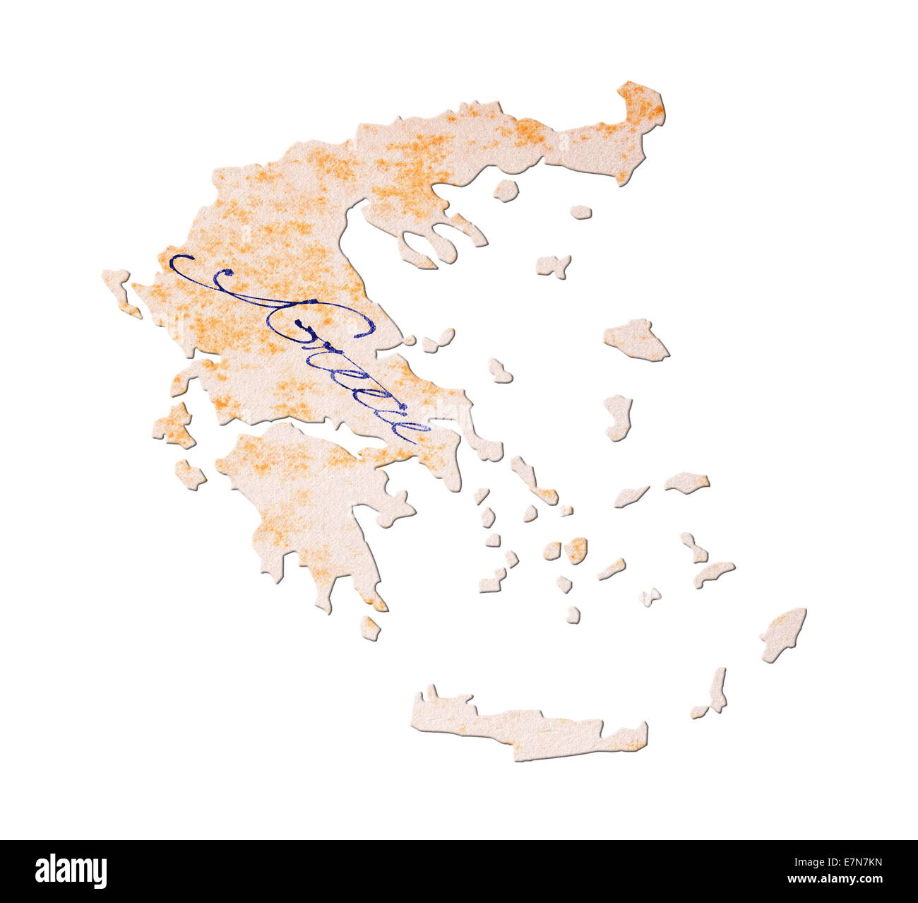 Greece map outline