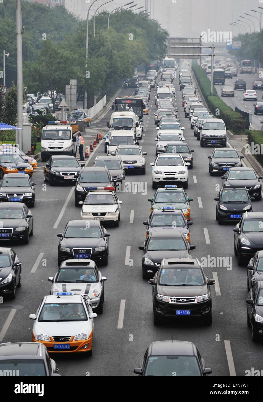 Beijing, China. 22nd Sep, 2014. The eastern second ring road, a main ...