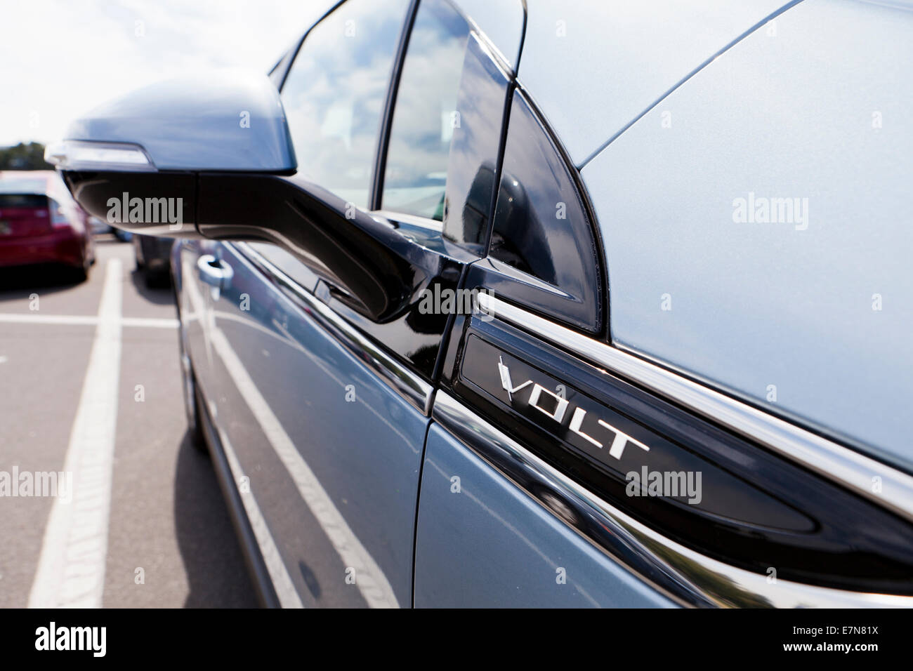 Chevy Volt electric car badging closeup - USA Stock Photo - Alamy