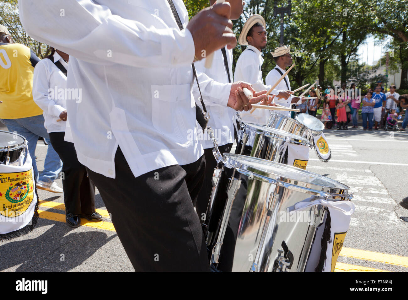 Afro-Panamanian marching band Stock Photo - Alamy