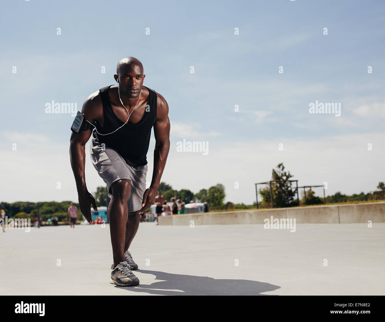 Young muscular athlete male running hi-res stock photography and images ...