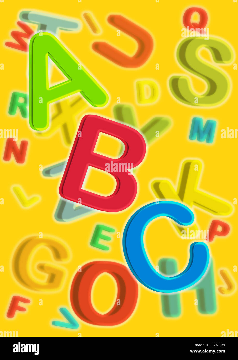 Colorful Alphabet Letters Illustration – ABC Learning for Kids designed ...