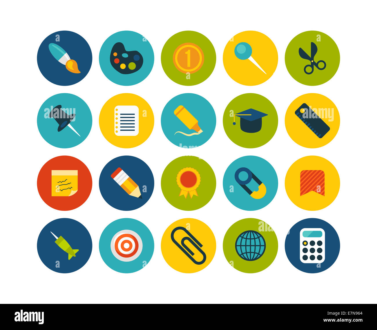 Flat icons set 2 Stock Photo - Alamy