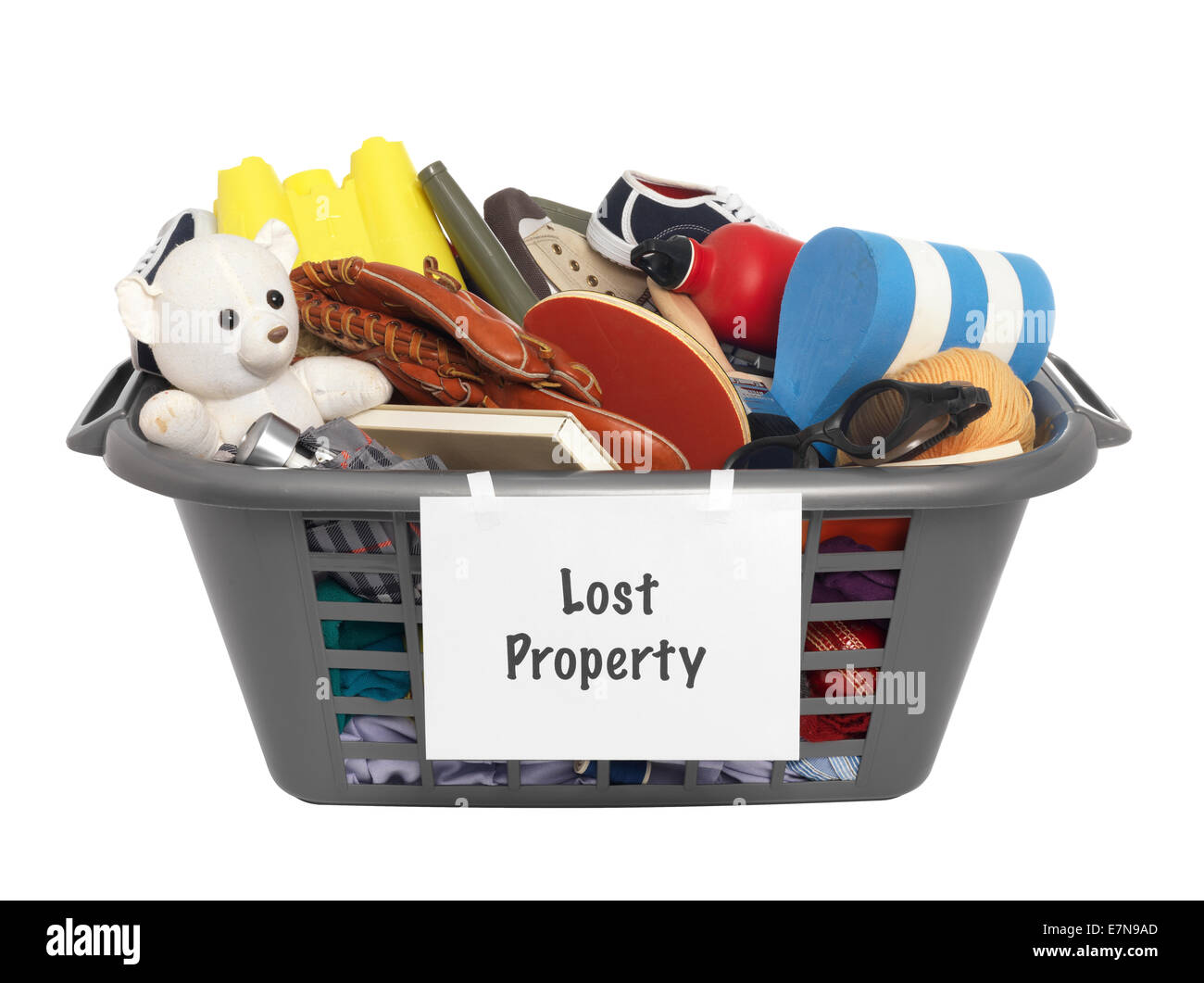 Lost Property bin Stock Photo - Alamy
