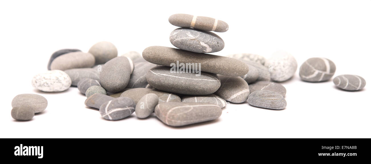 stones isolated on a white background Stock Photo - Alamy