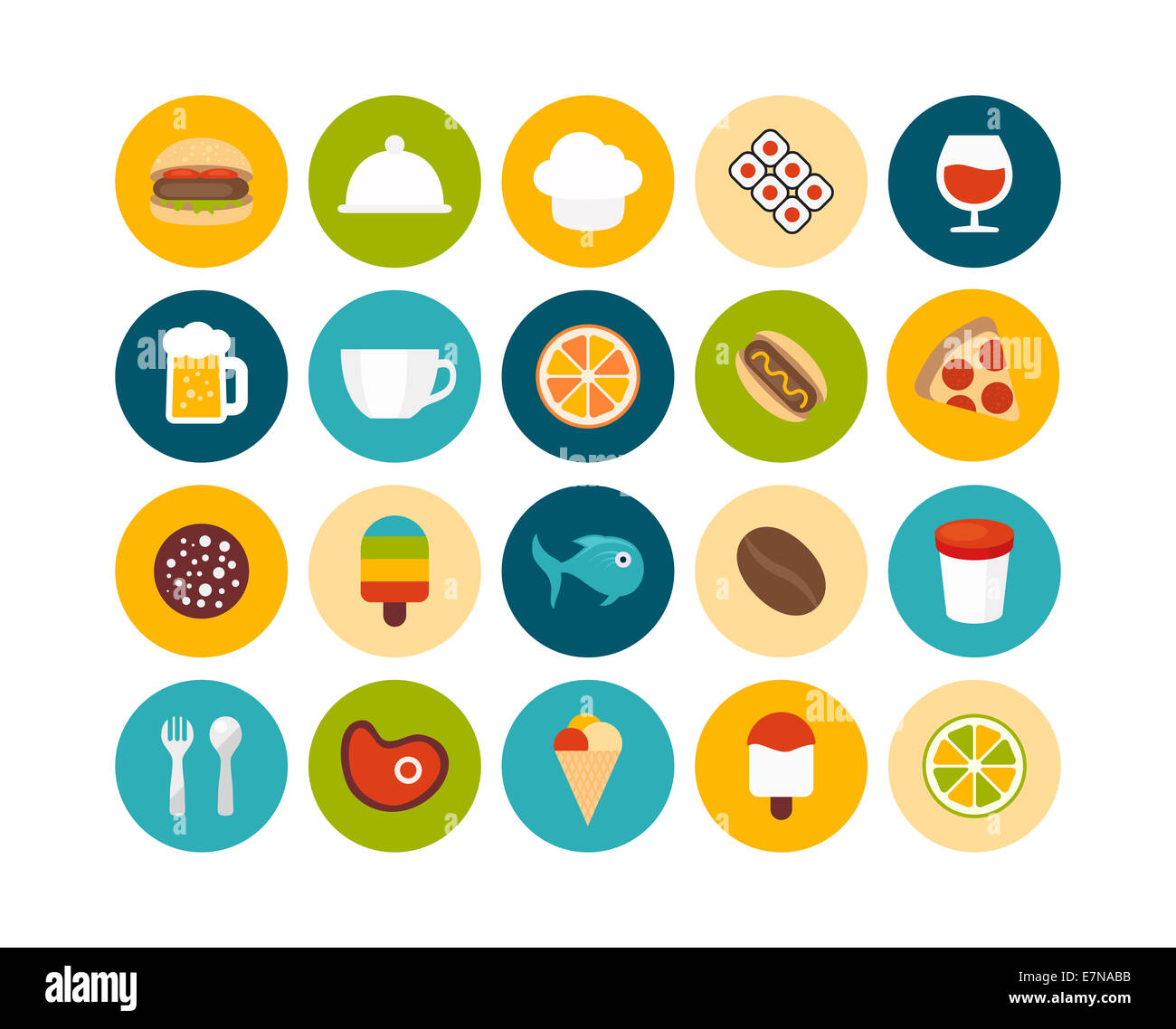 Flat icons set 6 Stock Photo - Alamy
