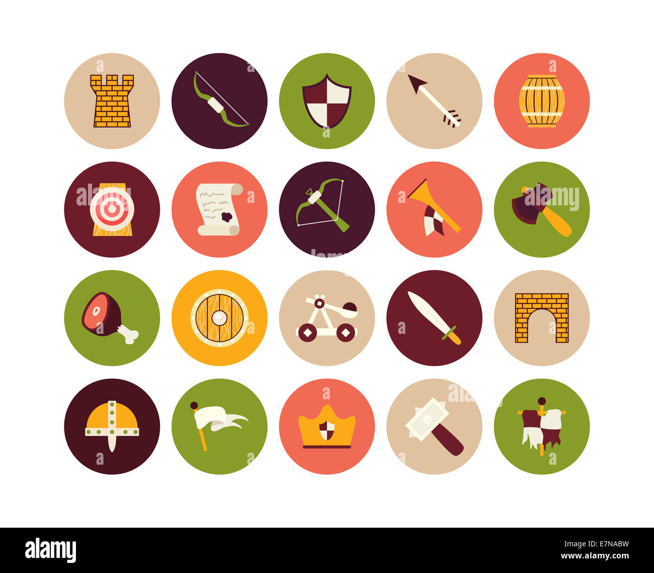 Flat icons set 30 Stock Photo - Alamy