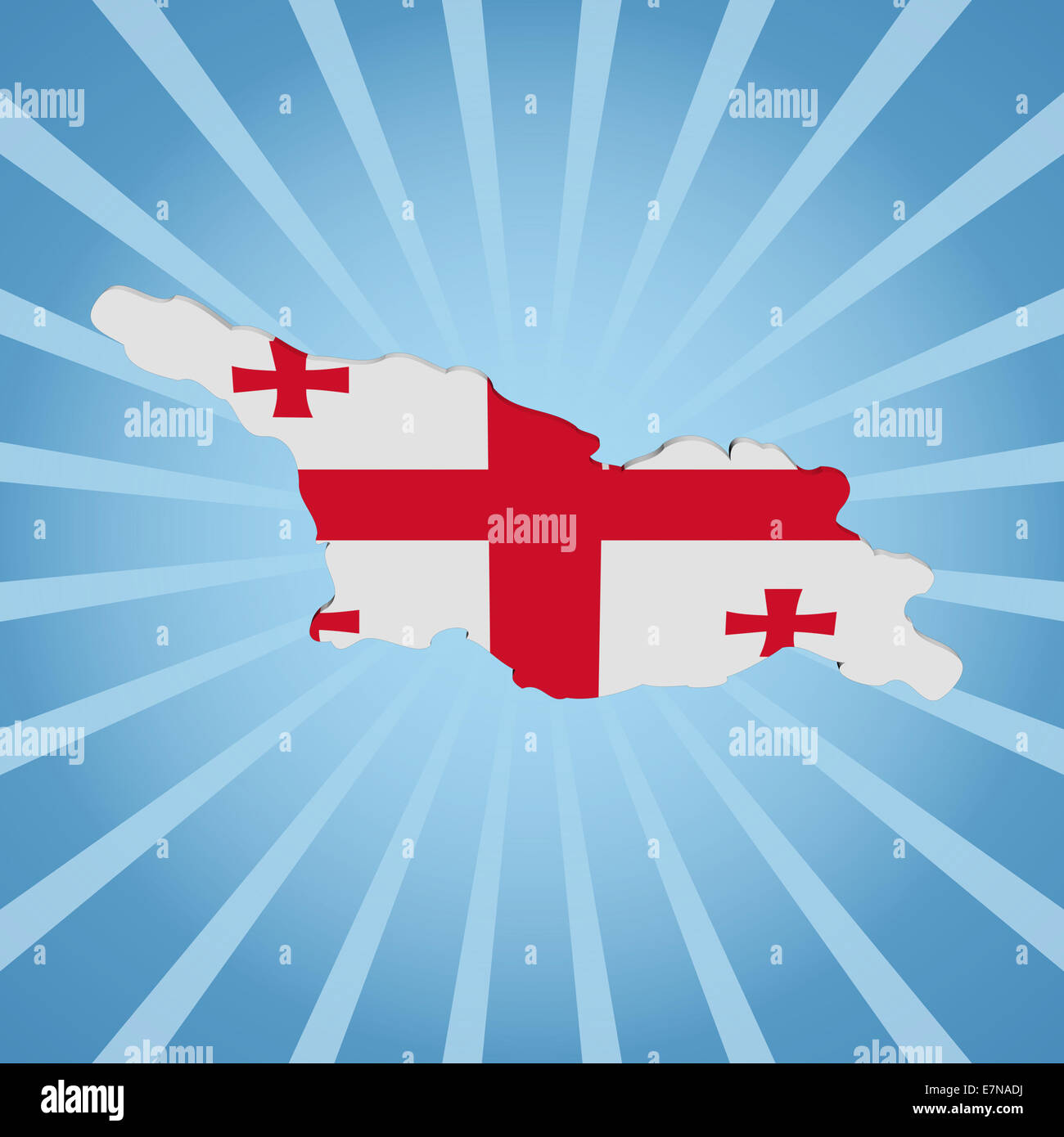 Georgia map on blue hi-res stock photography and images - Alamy