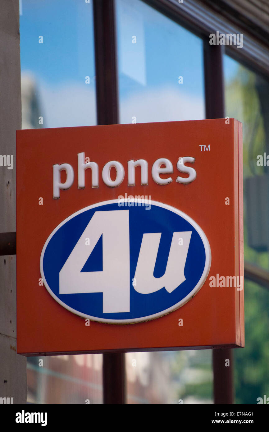 A Phones4u shop sign Stock Photo - Alamy