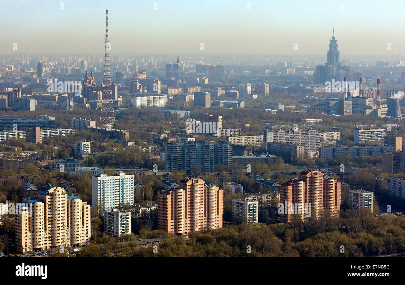 Aerial view of Moscow, Russia Stock Photo - Alamy