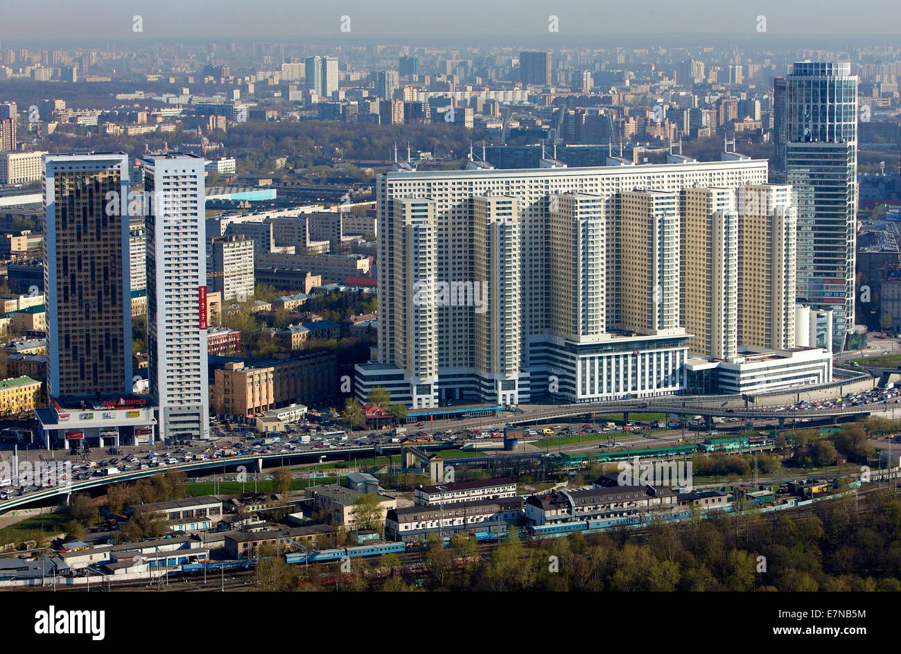 Russia, Moscow. The Third Ring Road near Begovaya Metro station Stock ...