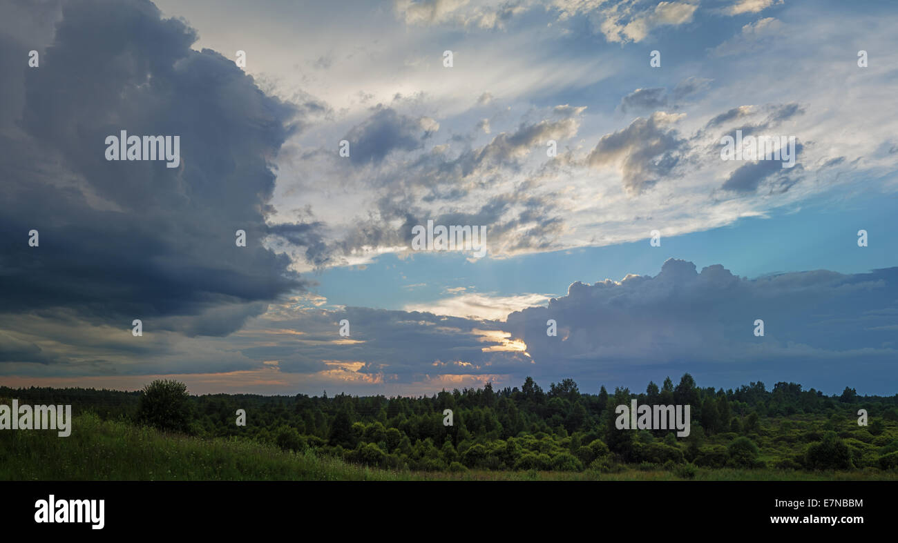 Evening cloudy sky Stock Photo - Alamy