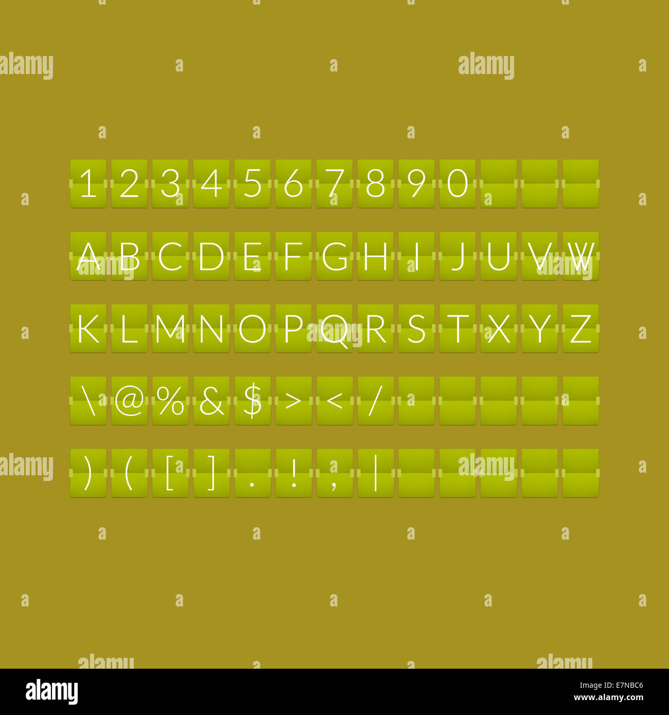 Flat green paper countdown timer Stock Photo - Alamy