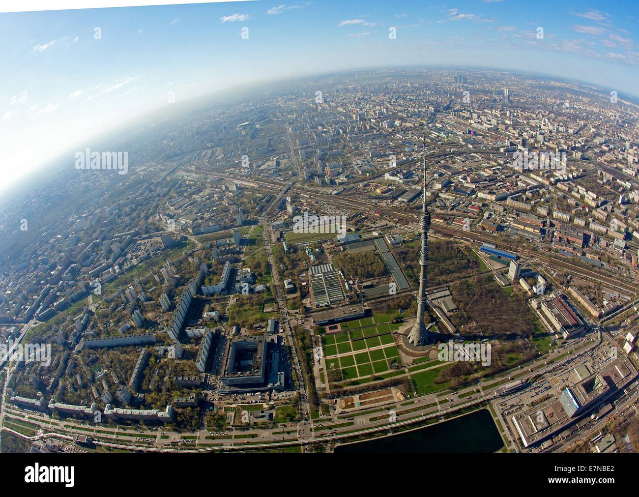 Russia, Moscow. Aerial view of Ostankino district Stock Photo - Alamy