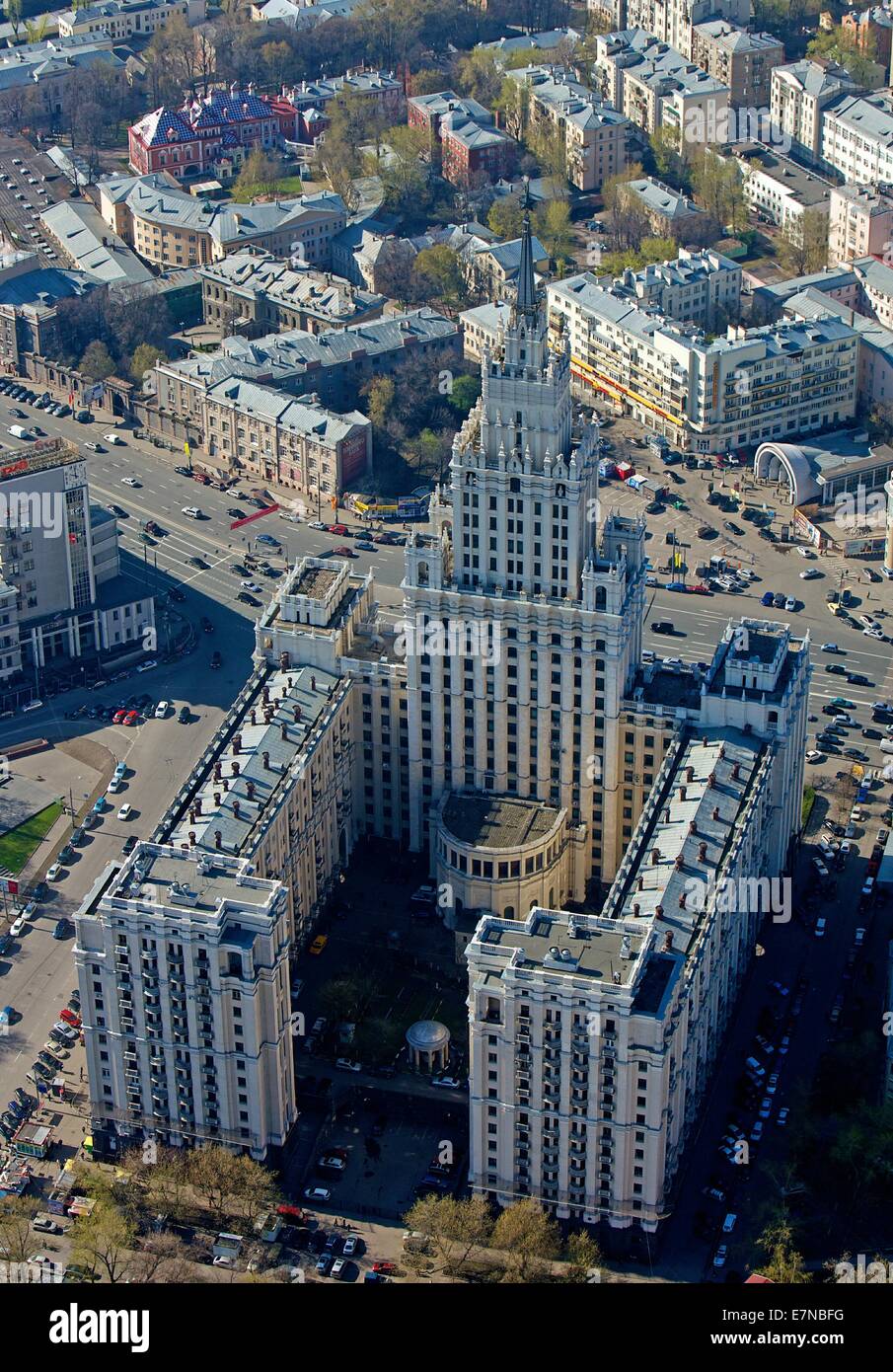 Russia, Moscow. Red Gates Administrative Building, Seven Sisters ...