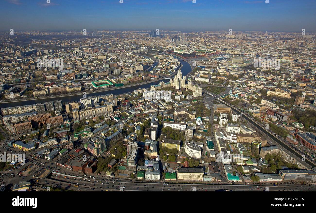 Aerial view of Moscow, Russia Stock Photo - Alamy
