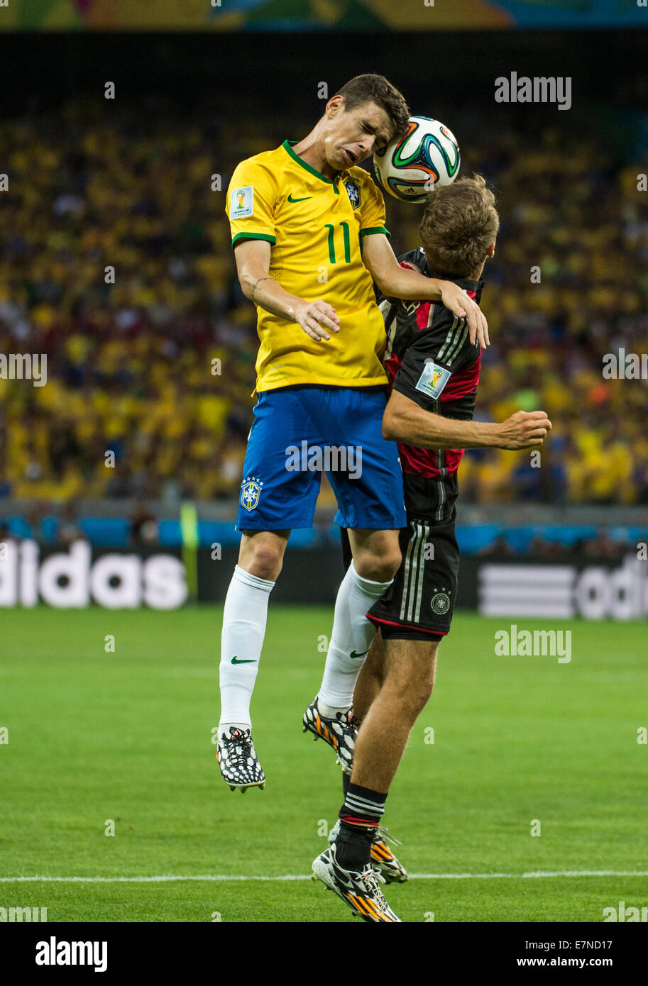 Oscar. Brazil v Germany. Semi-final FIFA World Cup Brazil 2014 ...