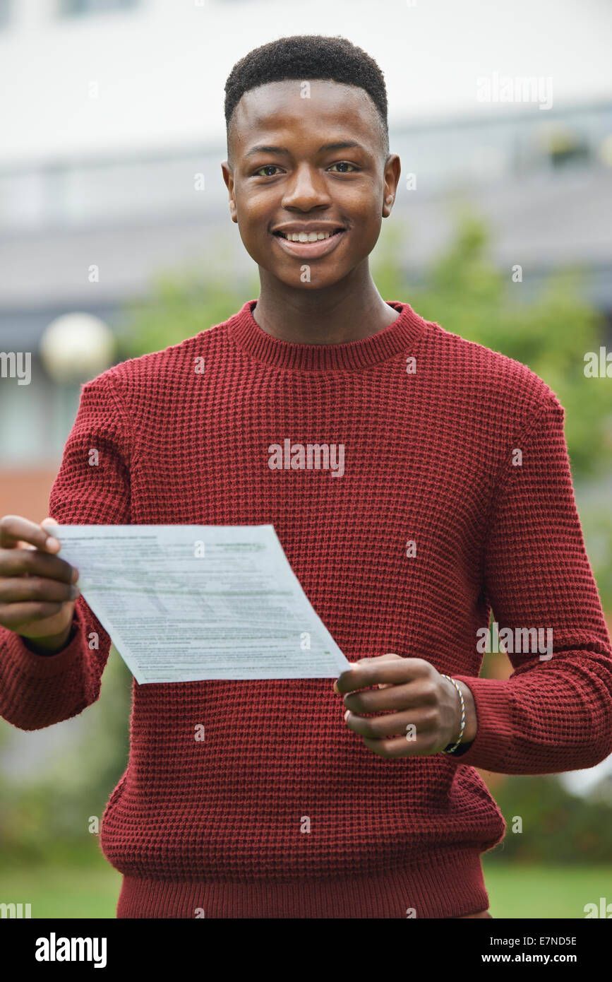 Teenage Boy Pleased With Good Exam Results Stock Photo - Alamy Teenage Boy Pleased With Good Exam Results Stock Photo - Alamy