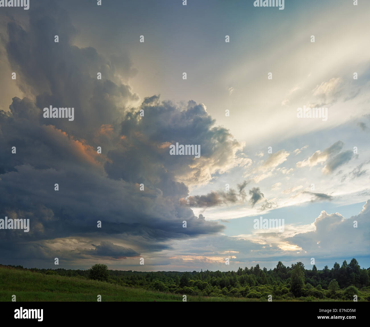 Evening cloudy sky Stock Photo - Alamy