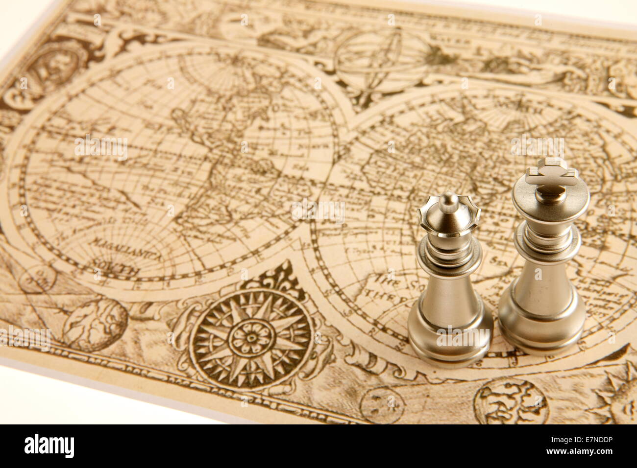 Map and chess Stock Photo - Alamy