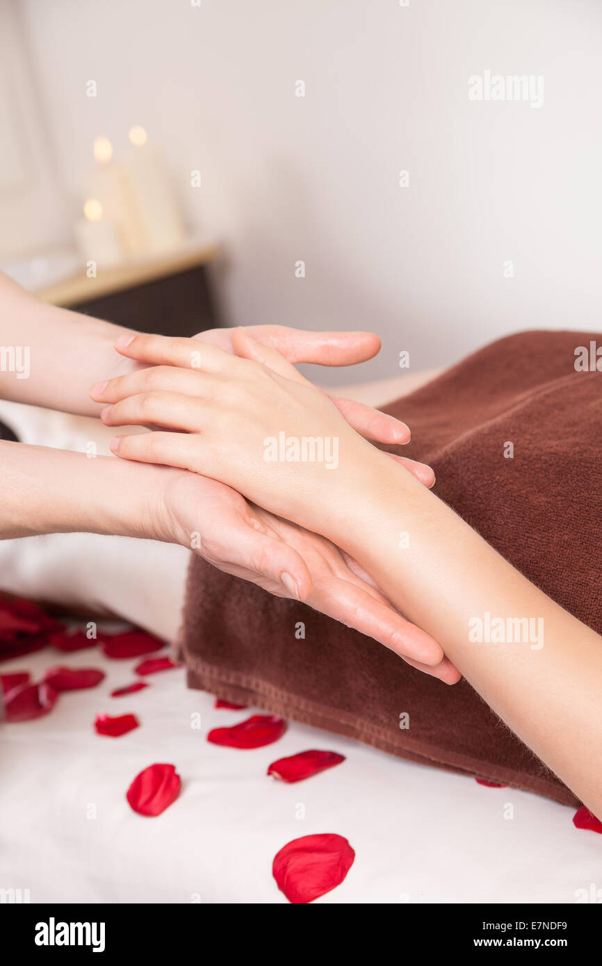 Hands massage in the spa salon Stock Photo - Alamy