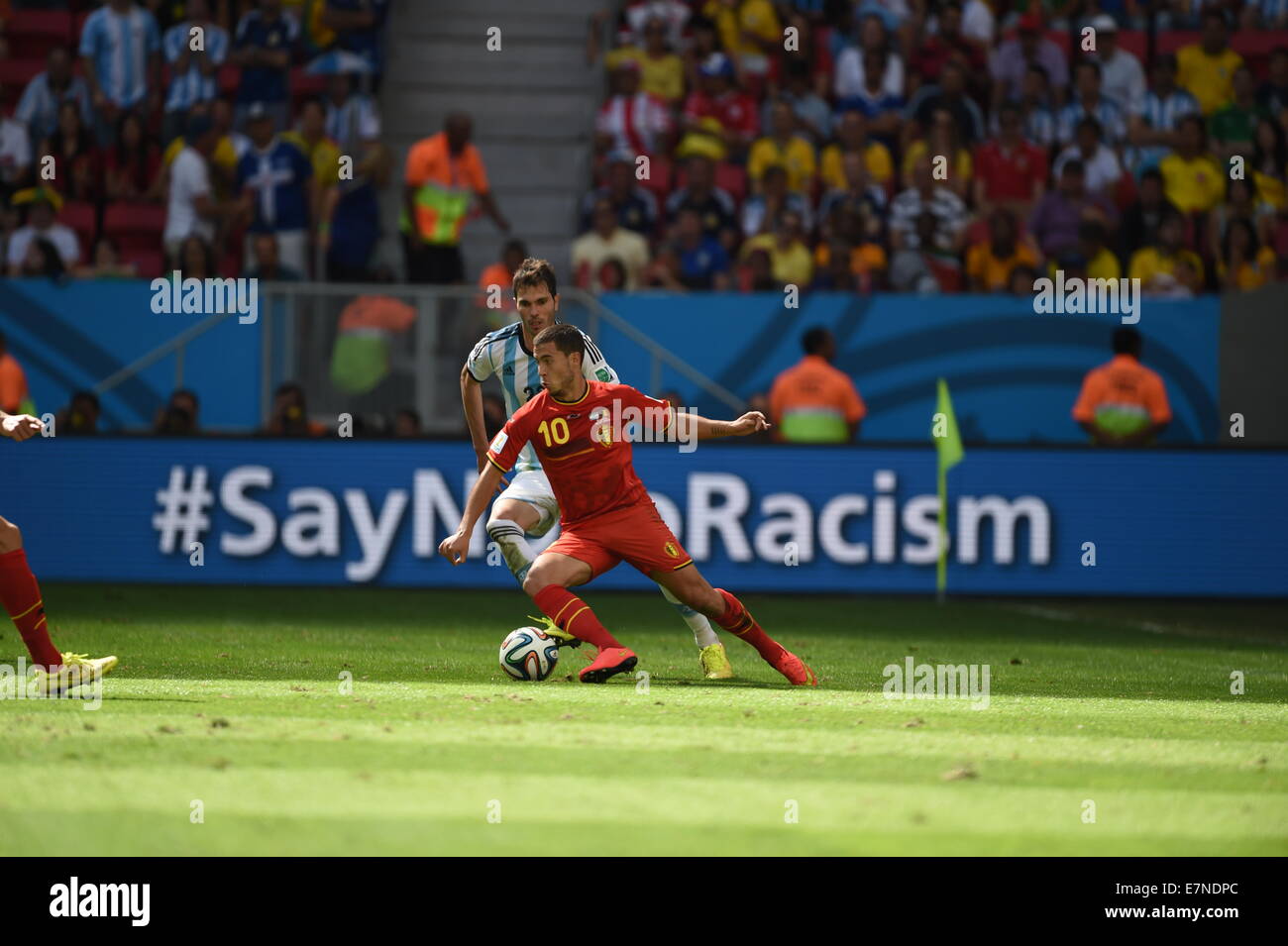 Eden Hazard. Argentina v Belgium, quarter-final. FIFA World Cup 2014 ...