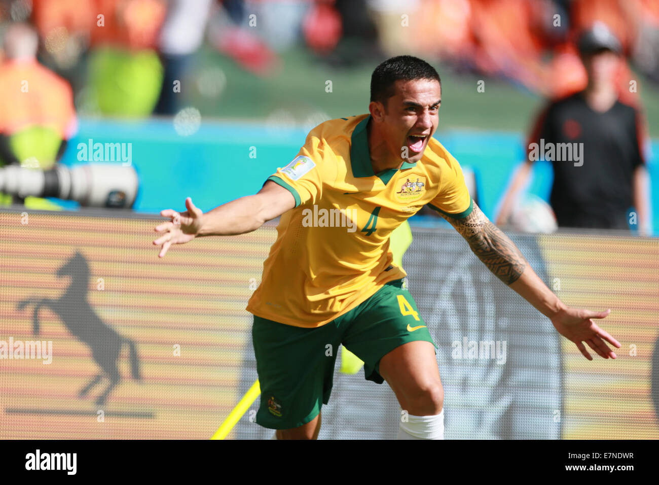 Tim Cahill. Australia v Holland, group match. FIFA World Cup 2014 ...