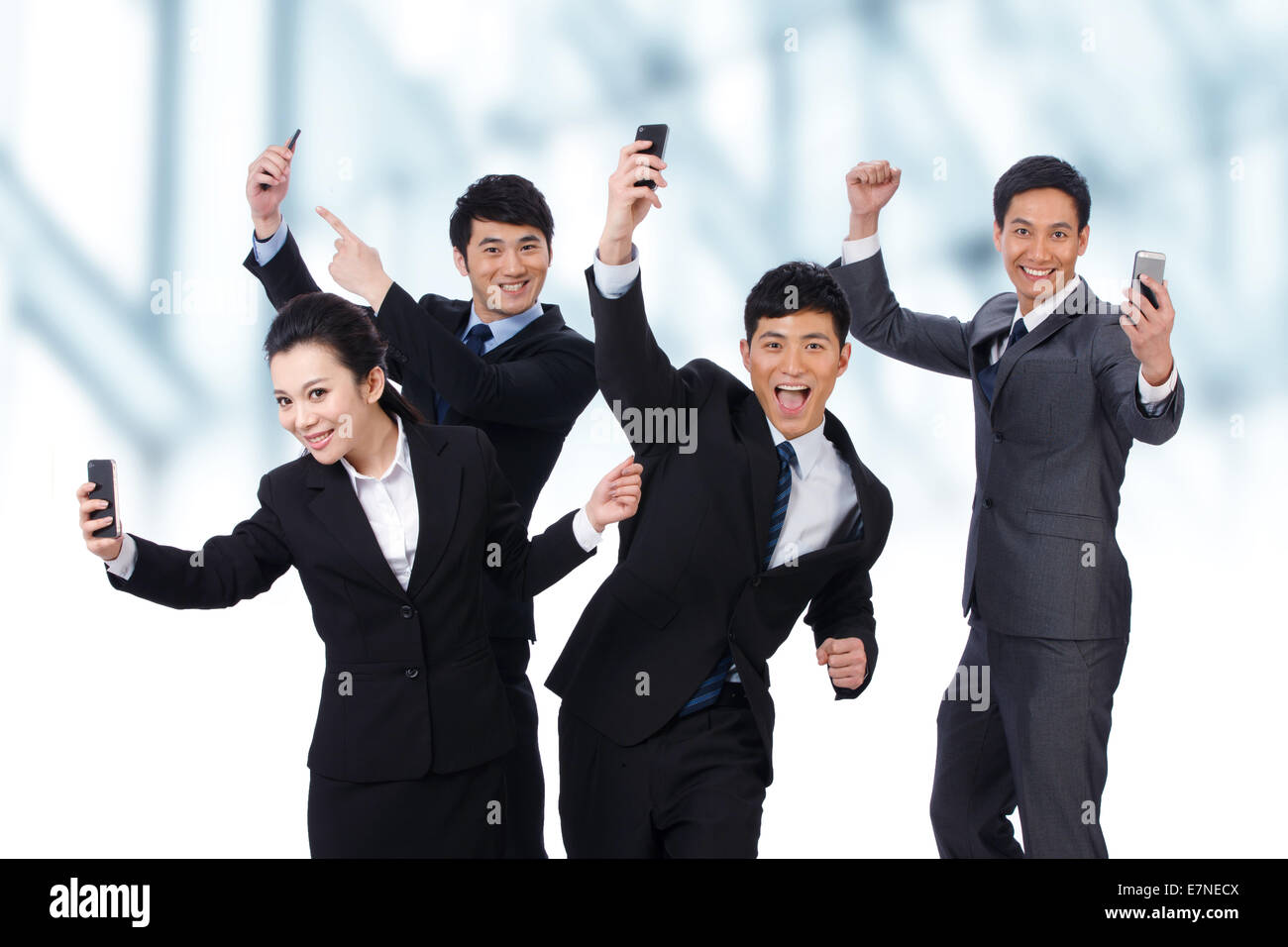 Business people using cell phones Stock Photo - Alamy