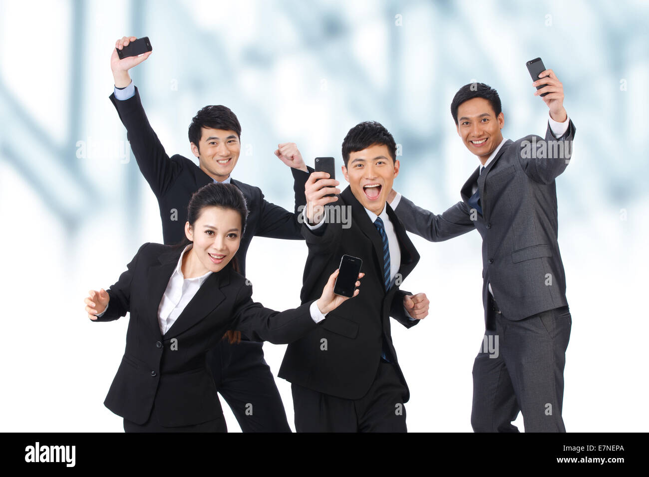 Business people using cell phones Stock Photo - Alamy