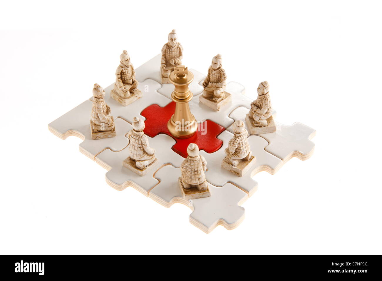 Puzzle and chess Stock Photo - Alamy