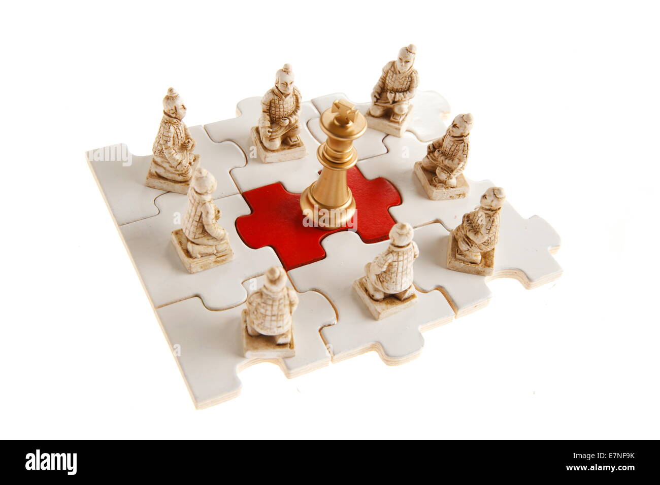 Puzzle and chess Stock Photo - Alamy