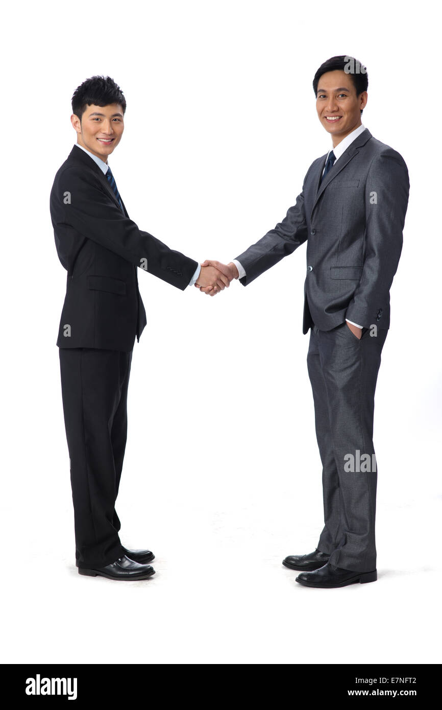 Men shaking hands in Cut Out Stock Images & Pictures - Alamy