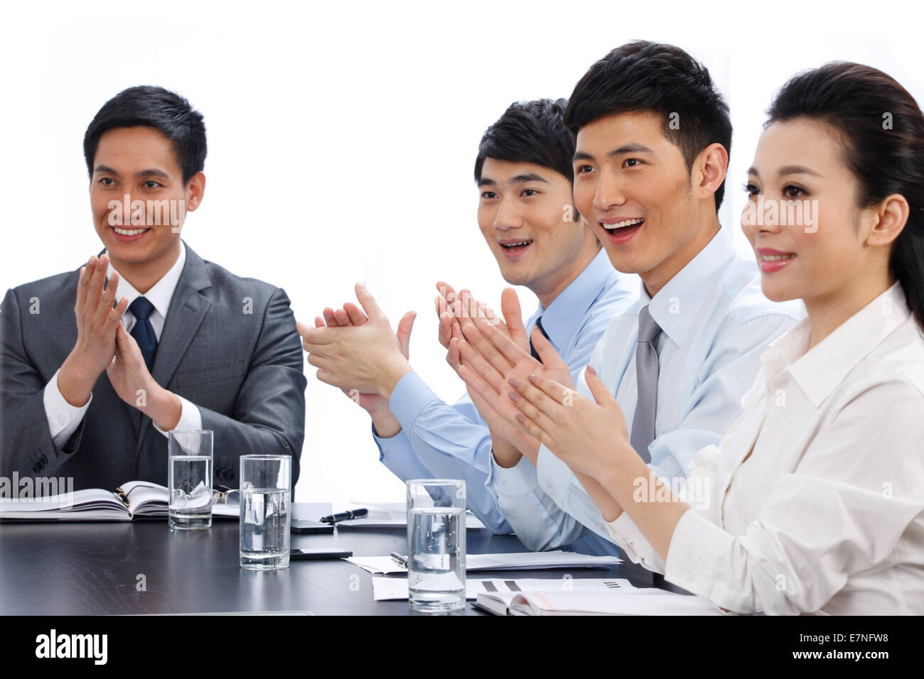 Business people applauding Stock Photo - Alamy