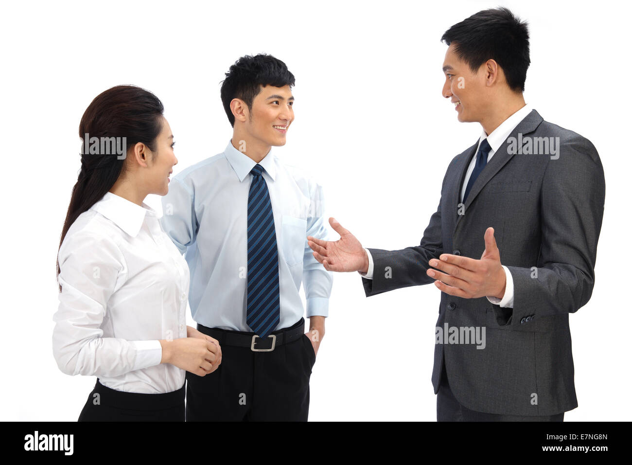 Business people in conversation Stock Photo - Alamy