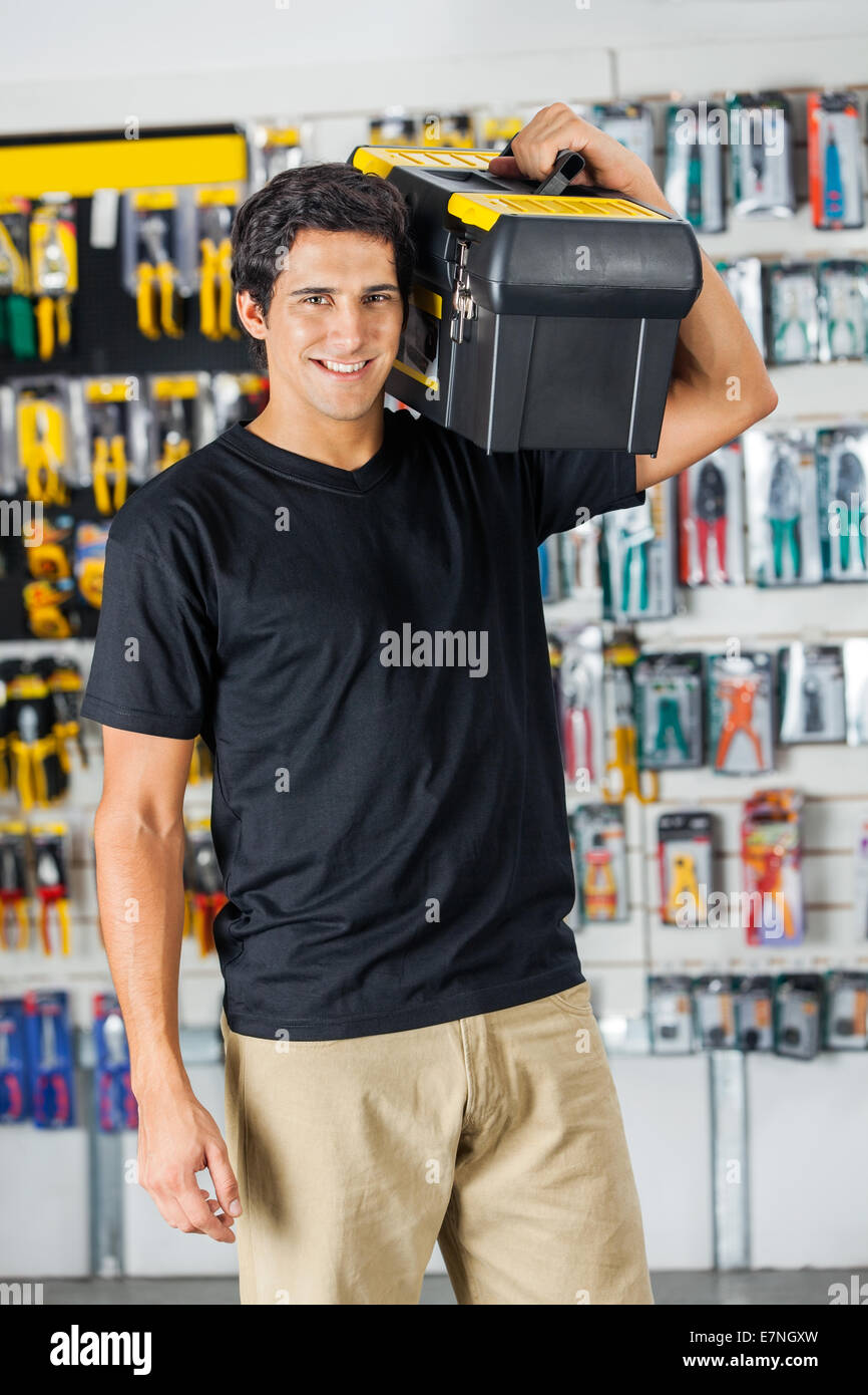 Man Carrying Tool Box On High Resolution Stock Photography and Images ...