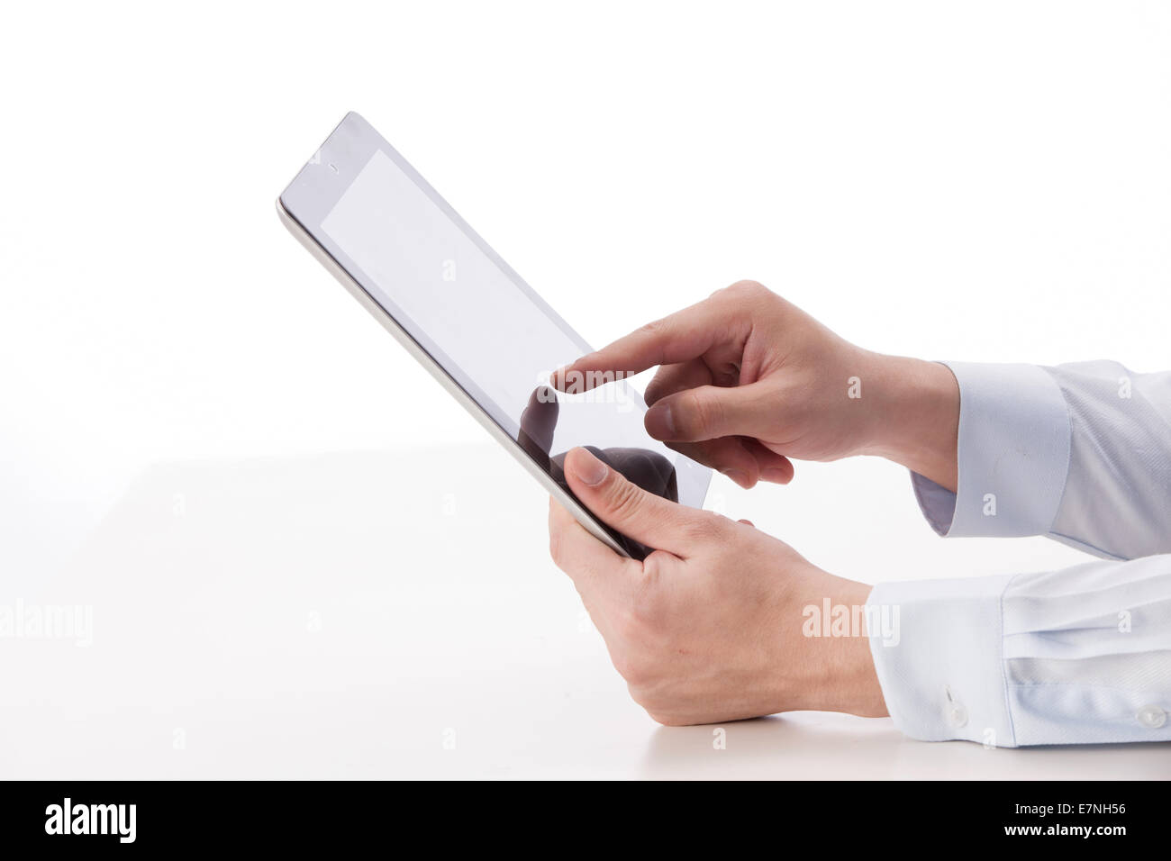 Holding tablet black man hi-res stock photography and images - Alamy