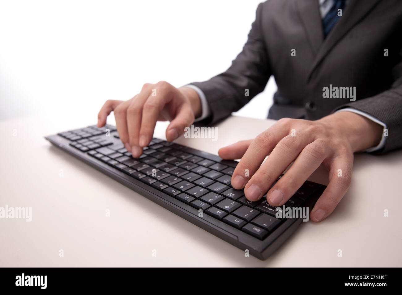 Businessman using computer Stock Photo - Alamy