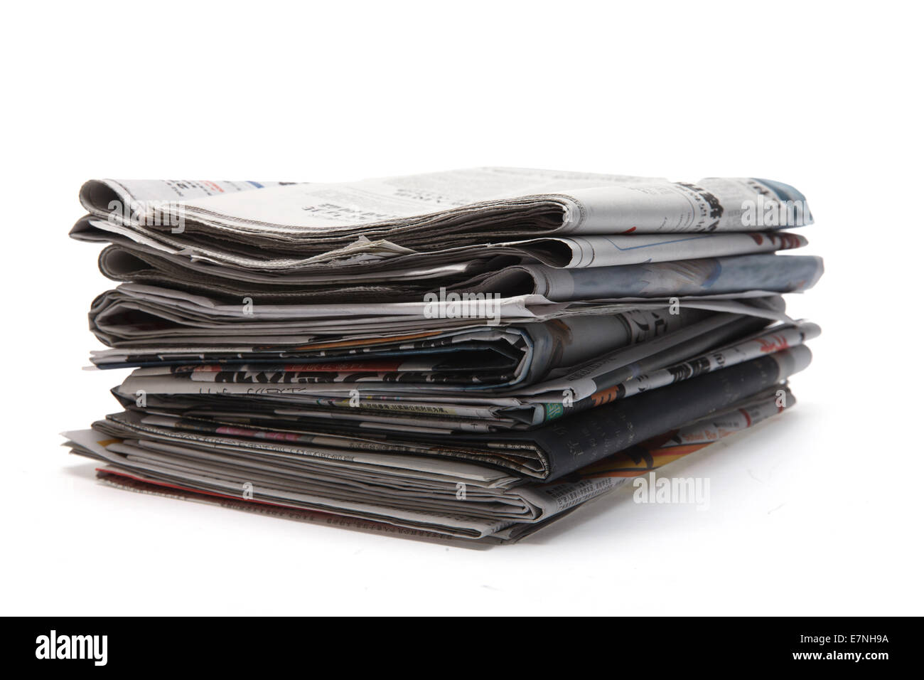 Stack of newspaper Stock Photo - Alamy