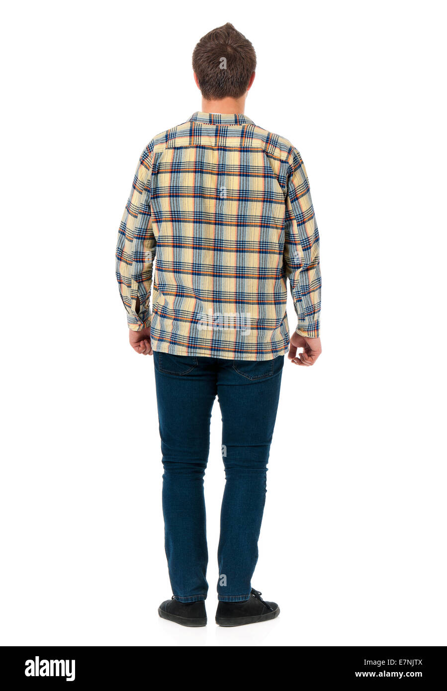 Rear side view man Cut Out Stock Images & Pictures - Alamy