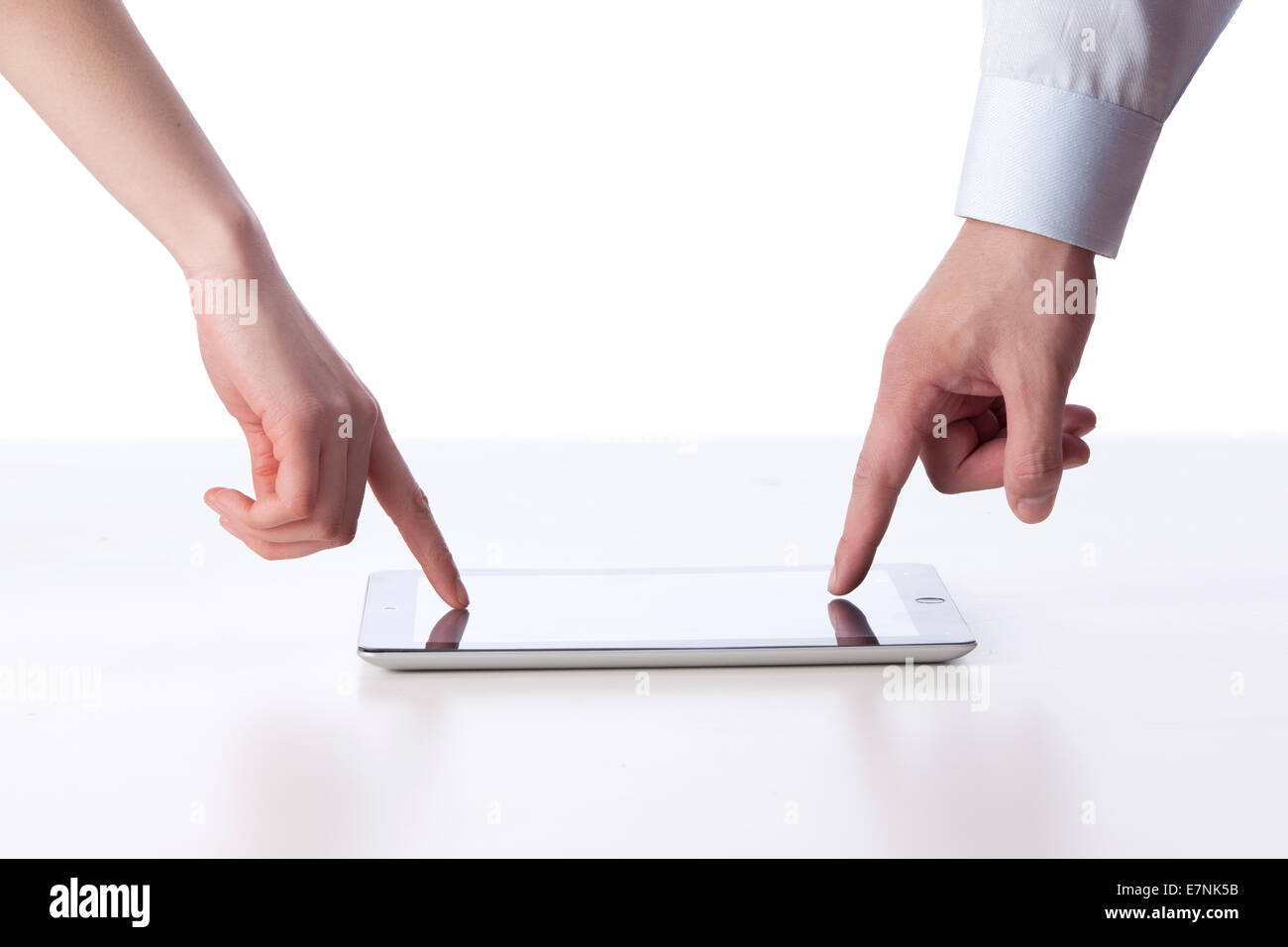 Businessman using computer Stock Photo - Alamy